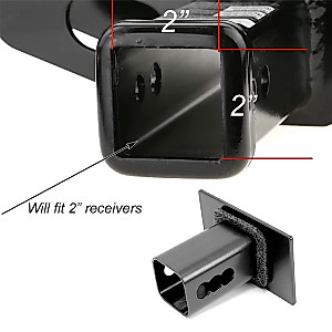 American Flag Metal Trailer Hitch Cover, USA Patriotic Dust Plug, Stainless Steel Flag Emblem Guard for 2 Inch Tow Rear Receivers Square Mouth Protection Cover for Pickup Truck SUV (Red)