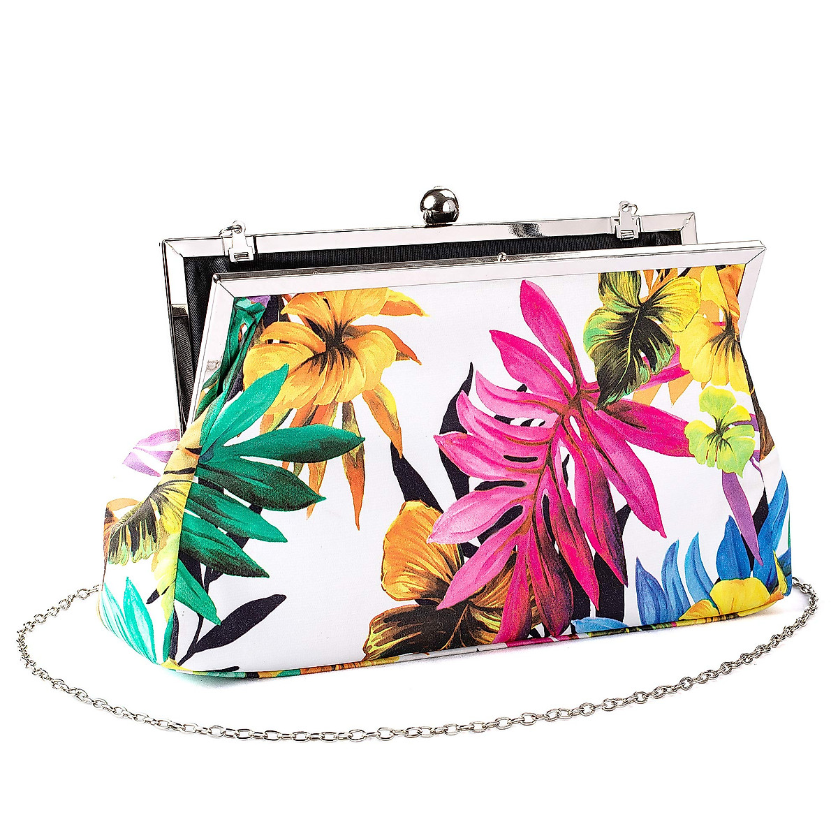 Flower Handbag Lightweight Crossbody Shoulder HandBag for Women Large Clutch Shoulder Tote HandBag Printed Colorful Flower Leaves Christmas Gift
