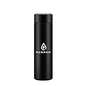 Thermo LED Temp Water bottle (Black) long lasting Temperature, Double Vacuum Insulated Water Bottle, Sport, Gym, Outdoor, Christmas gift, BPA Leak- Free, Keeps Liquid Hot or Cold