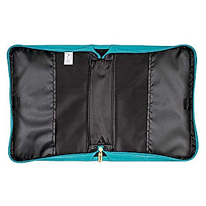 Christian Art Gifts Women's Fashion Bible Cover Strength and Dignity Proverbs 31:25, Teal Faux Leather, XL