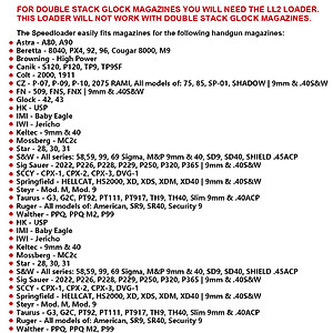 Aecktech Universal Magazine Loader for Double Stack 9mm & .40 S&W|Sig P365, P226|Beretta 8040|Taurus G3|CZ 75,Shadow|Springfield Hellcat|Keltec 9mm & 40|Magazine Speed Loader (2 Pack)