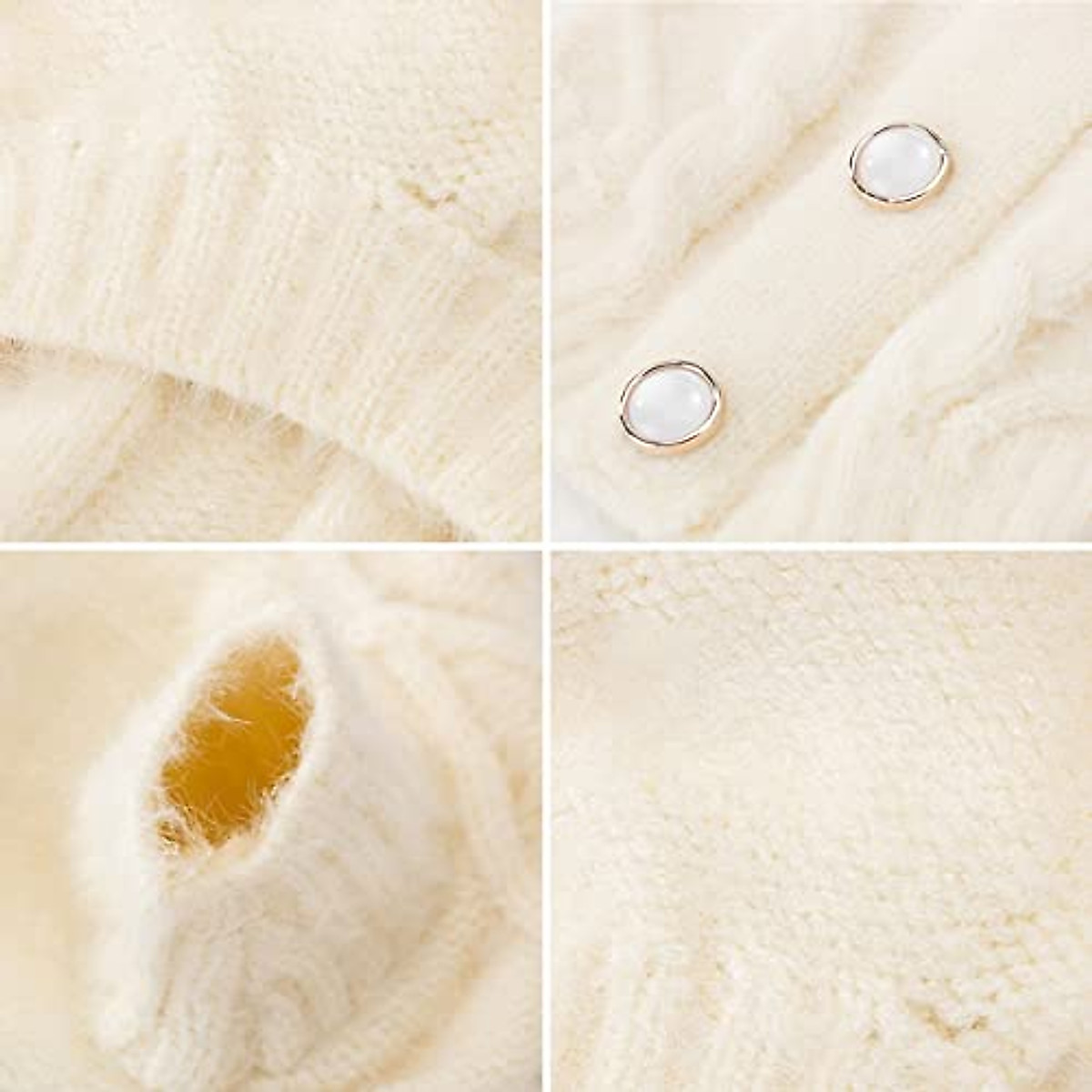 Small Dog Classic Pullover Sweater Pet Cat Soft Turtleneck Knitwear Puppy Thick Warm Clothes (L,Beige)