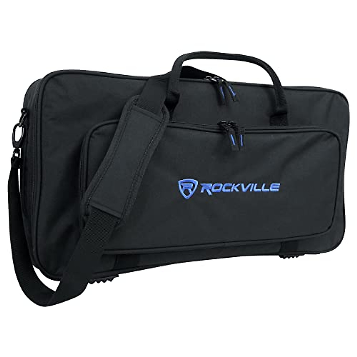Rockville MCB22 Gig Bag Case 4 DJ/MIDI/Keyboard Controllers/Guitar Pedal Board,Black,23” x 12” x 4”
