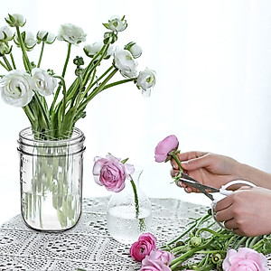 DLAND 20 Pieces Mason Jar Flower Frog Holder Lid Arrangement Flower Insert Lid Grid Organizer Lid Metal with Square Grids for Regular Standard Mouth Canning Jar.