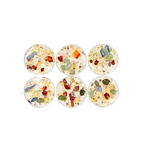 Happy Birthday Candle by New Moon Beginnings - Intention & Manifestation - Birthday Wish Candle - Crystal & Herb Candles - Aromatherapy Candles - Soy Candle (6 Pack tealights)