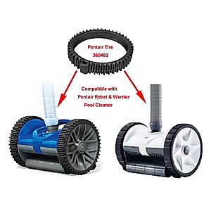 ATIE Pool Cleaner Tire Kit with Large Hump Replacement Compatible with Pentair Kreepy Krauly Rebel/Warrior Pool Cleaner V2 Tire Kit 360482 and Tire Kit 360287 (2 Pack)