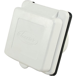 Conntek 80425 30 Amp 125 Volt Marine Shore/RV Power Cord Inlet with 4-Way Right Angle Rear Safety Enclosure