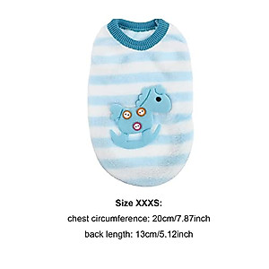 VILLCASE Warm Rabbit Vest- Soft Flannel Pet Sweater, Cute Rabbit Clothes, Small Animals Vest Clothing for Ferret Chihuahua gGuinea Pigs ( Size XXXS )