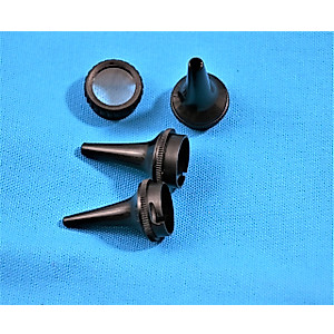 New Premium Grade Set of 3 Reusable Otoscope Specula ! 2.5MM 3.5MM& 4.5MM + 1 Free Lens
