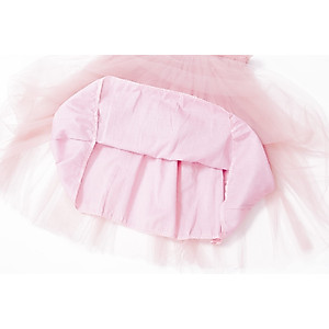 LZH Baby Girls Layered Dress Tulle First Birthday Dresses for Girls Toddler Princess Sleeveless Tutu Dress Pink