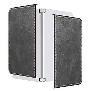 Feitenn Leather Slim Case for Microsoft Surface Duo Case 2020, Lightweight Folio Thin PU Leather Cover Durable Protective Bumper Shockproof Defender Shell for Microsoft Surface Duo 8.1" 2020 - Black