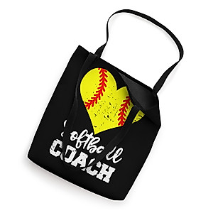 Softball Coach Heart Funny Softball Player Tote Bag