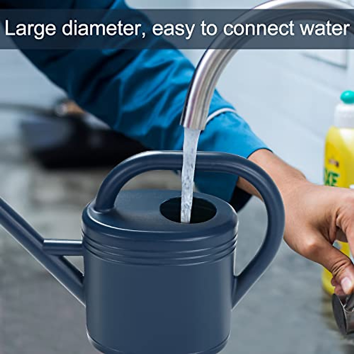 1 Gallon Watering Can for Indoor Plants, Garden Watering Cans Outdoor Plant House Flower, Gallon Watering Can Large Long Spout with Sprinkler Head