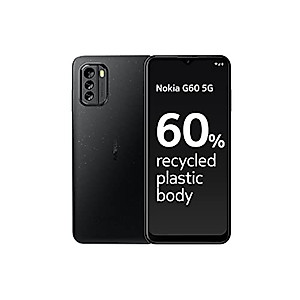 Nokia G60 5G Dual-SIM 64GB ROM + 4GB RAM (GSM only | No CDMA) Factory Unlocked 5G Smartphone (Black) - International Version