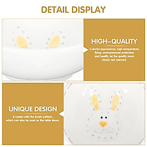 Porcelain Bowls Small Ceramic Bunny Bowl Small Ceramic Salad Bowl Seasoning Dish Rabbit Food Snack Serving Bowl Easter Bunny Home Decoration Rabbit Ceramic Soup Bowl Small