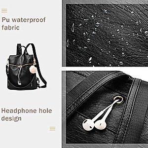 DDQYYSPP Backpack Purse for Women Large Capacity Multipurpose Travel Bag Leather Backpack Shoulder Bag Girls Backpack Schoolbag