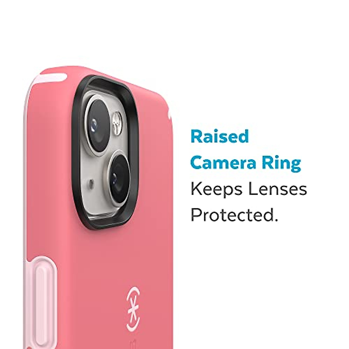 Speck iPhone 14 & iPhone13 Case- Drop Protection, Scratch Resistant, Built for MagSafe Phone Case with Soft Touch Coating - 6.1" Model, Dual Layer Case -Sweet Coral/Light Coral CandyShell Pro, 1 count