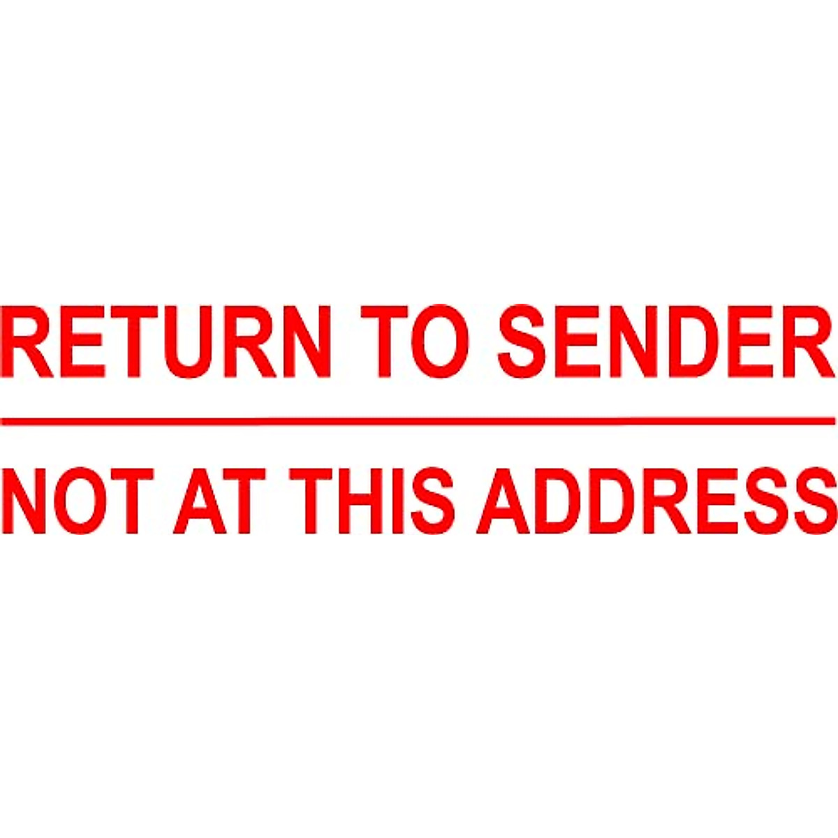 IDEAL Self Inking Stamp – Return to Sender, NOT at This Address – Red Ink, Impression Size 9/16” x 1-1/2”