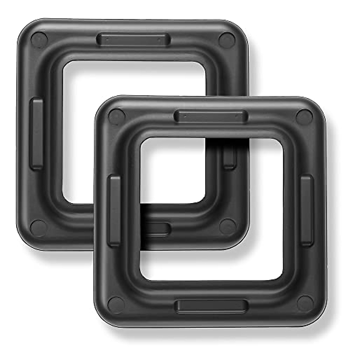 Philosophy Gym Aerobic Exercise Adjustable Step Platform Risers, 2 Pack - Black