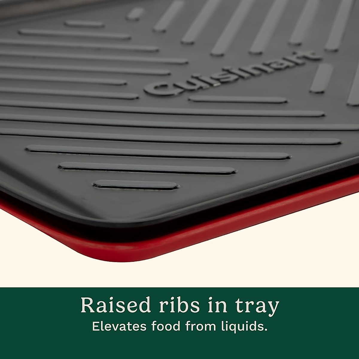 Cuisinart CPK-200 Grilling Prep and Serve Trays, Black and Red Large 17 x 10. 5