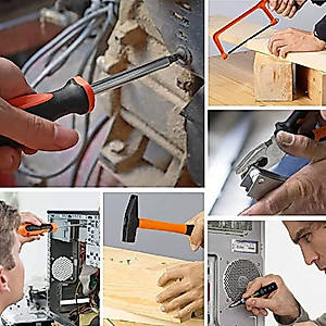 100-Piece Tool Set, OUZRS Home Repair Tool Set Household Hand Tool Kit For DIY and Quick Repairs, with Plastic Toolbox Storage Case