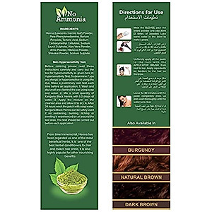 Kangana Black Henna for 100% Grey Coverage - Natural Hair Dye/Color | 6 Pouches - Total 60g (2.11 Oz)