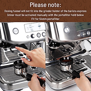 WDT Tool Espresso 54mm Dosing Funnel and Puck Screen Espresso Coffee Stirrer Espresso Distribution Tools Kit Fit Breville Espresso Accessories Machine 8 Series, 54mm Portafilter