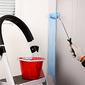 HAUTMEC Smart Paint Roller Kit for Painting Tube and Coin Forms, Mini Roller Frame, Microfiber Roller Covers, Comfortable Handle, Painting Pipes, Fences, Furnitures, Walls etc HT0033-PT