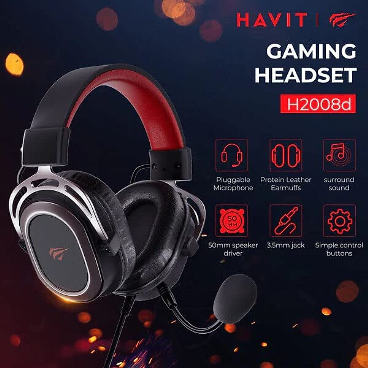 havit H2008D Gaming Headset with minijack Casque Avec fil Arceau Jouer