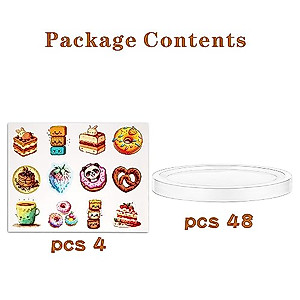 Oui Yogurt Jar Lids, 48 Pcs Oui Yogurt Jar Lids Set, Clear Plastic Jar Replacement Lids Compatible with Oui Yogurt Jars, Lids for Oui Yogurt Jars