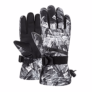 Aniywn Ski Gloves Winter Warmest Waterproof and Breathable Snow Gloves for Mens Womens Ladies Skiing Snowboarding Gloves