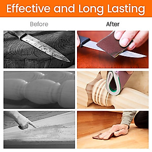 KENDO Emery Cloth Roll, 5 Grit Sandpaper Roll Assorted Sandpaper, Including 150 240 320 400 600 Grains, 6M for Woodworking, Automotive, Metal Polishing