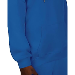 Zeagoo Long Sleeve Hoodies for Women Cotton Fleece Hoodies Solid Crewneck Tunic Sweatshirts Y2k Clothes Deep Blue Medium