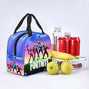 Xmednwp Cartoon Lunch Box Anime Lunch Bag Reusable Insulated Large Capacity Lunch Bag for Boys Girls School Gift