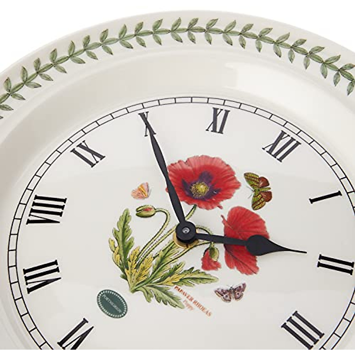 Portmeirion Home & Gifts Botanic Garden Poppy Wall Clock, Multi-Colour Colour (Multi-Colour Colour,25.4 x 25.4 cm)