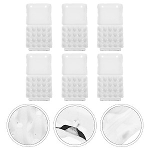 Angoily White Storage Box 6pcs White Empty Egg Cartons Pulp Fiber Egg Tray Holder Each Holds 6 Eggs Pulp Egg Containers for Family Farm Market Camping Picnic Travel White Serving Tray