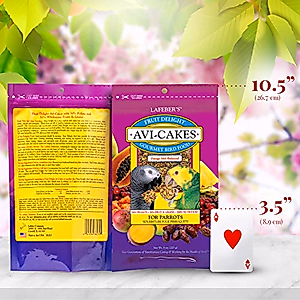 LAFEBER'S Fruit Delight Avi-Cakes Pet Bird Food, Made with Non-GMO and Human-Grade Ingredients, for Parrots (8 oz Pack of 1)