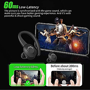TENNMAK 2 in 1 Sport & Casual True Wireless Earbuds, SMARTPRO Bluetooth Headphones in Ear Wireless TWS Earbuds with Mic Earphones, Gaming & Music Mode /2EQ Sound/Volume Control / IPX5 Waterproof