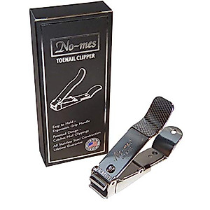 No-mes Toenail Clipper, Catches Clippings, Patented Ergonomic Grip, Made in USA
