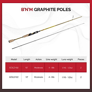 Buck's Gold Jig Pole 10ft/2pc