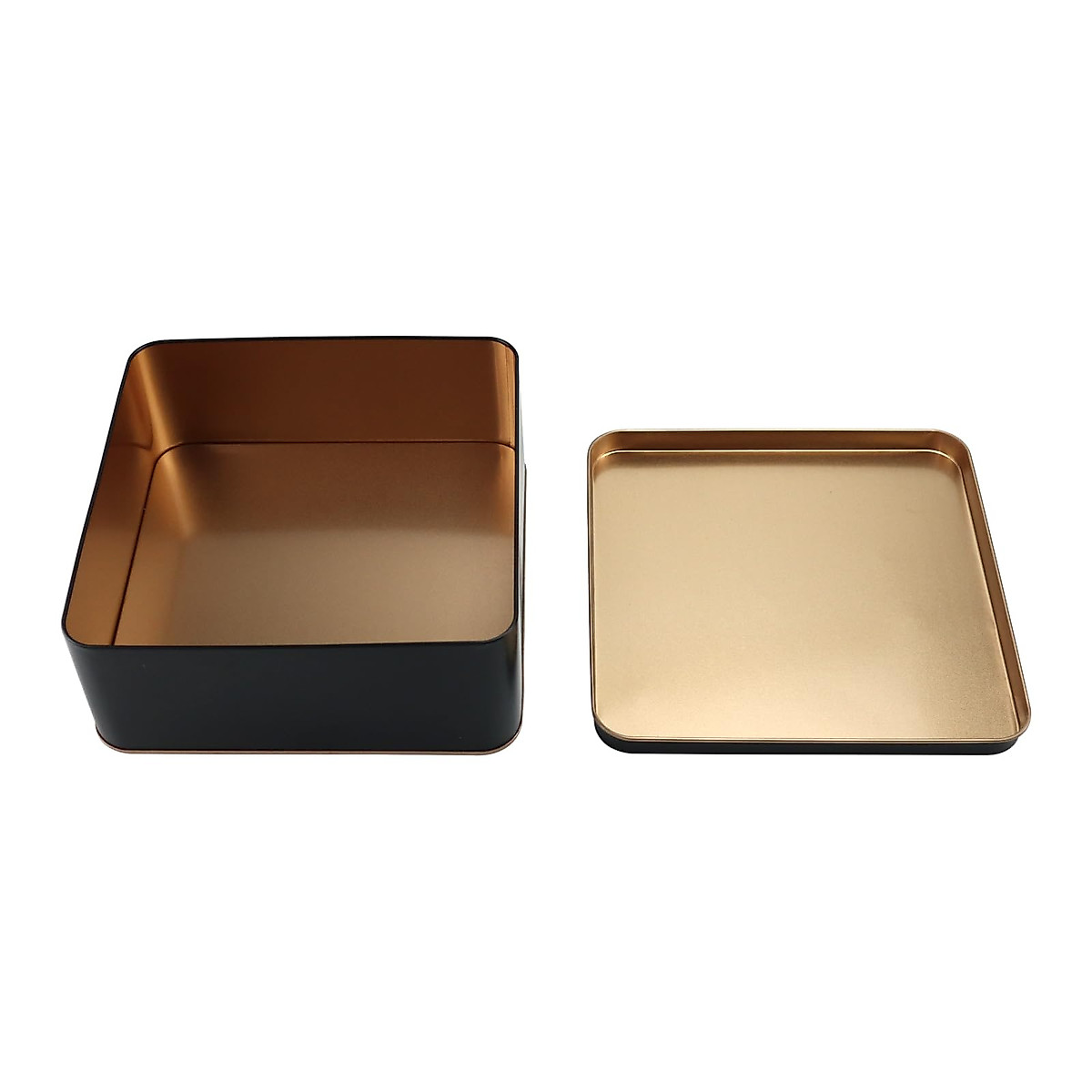 PHILPETY Decorative Storage Box Rural Tin Gift Box Tinplate Candy Cookie Box Square Candy Storage Containers with Lids for Chocolate Candy Tea Coffee Cosmetics Jewelry Photos Gift Case 3Pcs