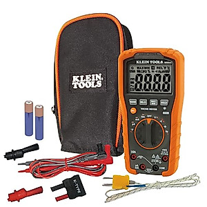 Klein Tools MM600 Multimeter, Digital Auto-Ranging, AC/DC Voltage and Current, Temperature, Frequency, Continuity, More, 1000V