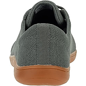 WHITIN Men's Casual Barefoot Knit Minimalist Sneakers Wide Width fit Zero Drop Sole Size 11.5-12 Minimus Laces Up Tennis Shoes Fashion Walking Flat Lightweight Comfortable Grey Gum 45