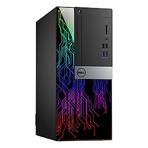 Dell OptiPlex Tower Customized RGB Lights Computer Intel Core i5-6500 Processor up to 3.60 GHz 8GB RAM 256GB Solid State Storage (SSD) Windows 10 Wi-Fi, Keyboard & Mouse HDMI (Renewed)