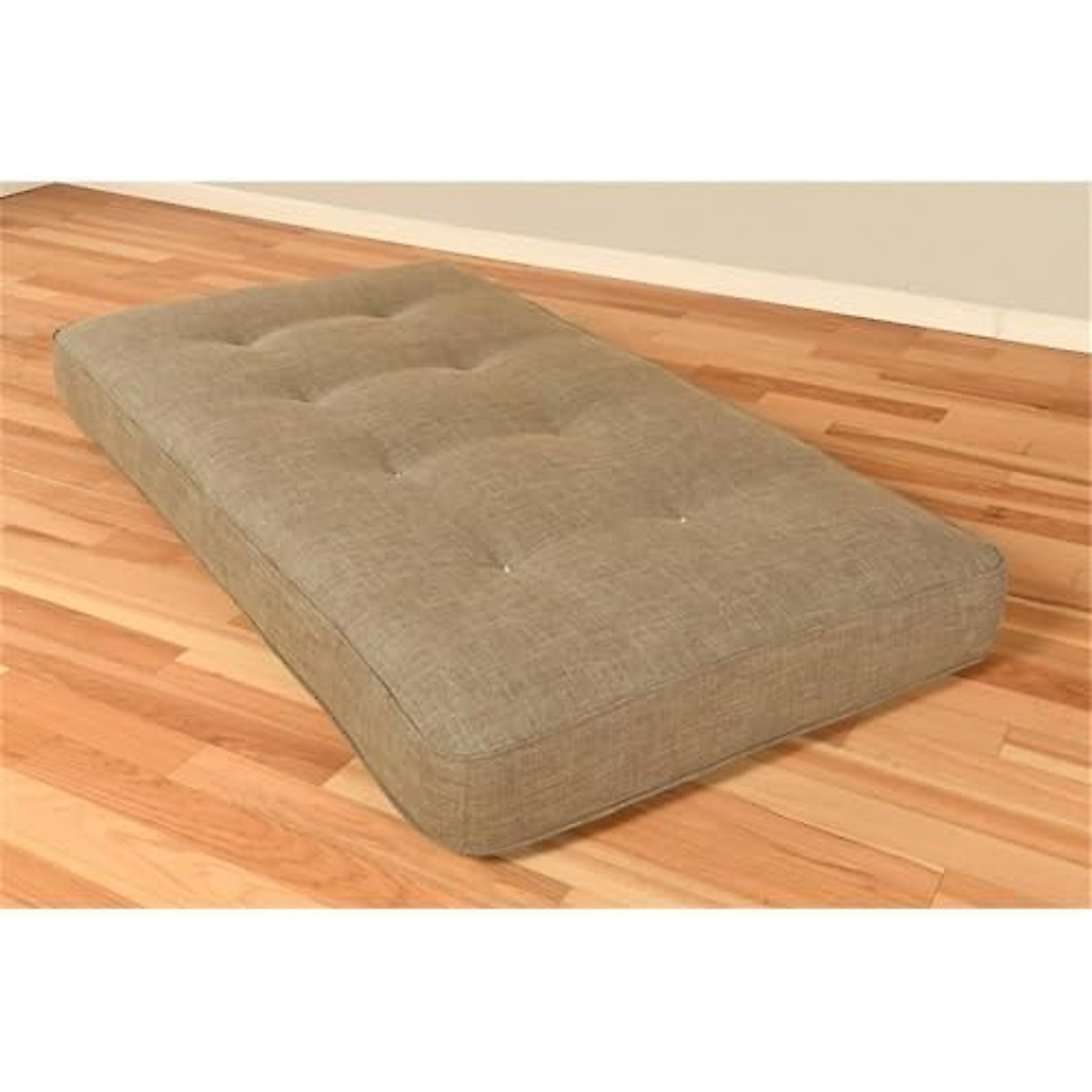 Kodiak Furniture Boho 8" Bunk Bed, Day Bed, Trundle Bed, Twin Size Spring Mattress, Linen Stone - Frame Not Included