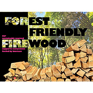 FiveOaks Firewood Pizza Oven Wood for Wood Fire Pizza Oven, Mini Oak Firewood. 5 Inch Oak Wood (1,000 Cubic Inches) ~5" Kiln Dried Firewood for Ooni Pizza Ovens, Gozney, Bertello Pizza Oven