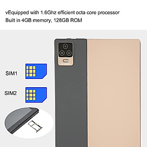 10.1 Inch Tablet, Efficient Octa Core Processor, 128Gb 4Gb 7000Mah, 1280X800 FHD Screen, USB C Charging Port Dual Sim, Dual Standby, Dual Speakers for Android 11(USA)