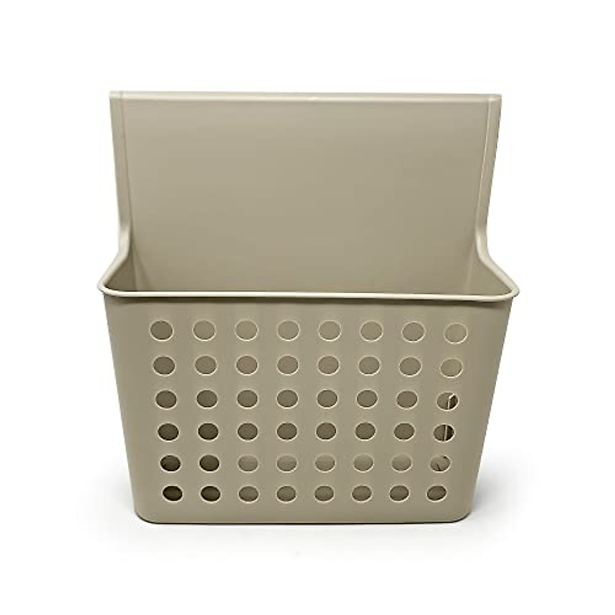 Plastific Kitchen Over Cabinet Drawer Door Hanging Organizer Basket Balance Attach a Trash Waste Bin Box Hanging Small Trash Suitable for Kitchen, Bathroom, Toilet, Bedroom (Taupe)