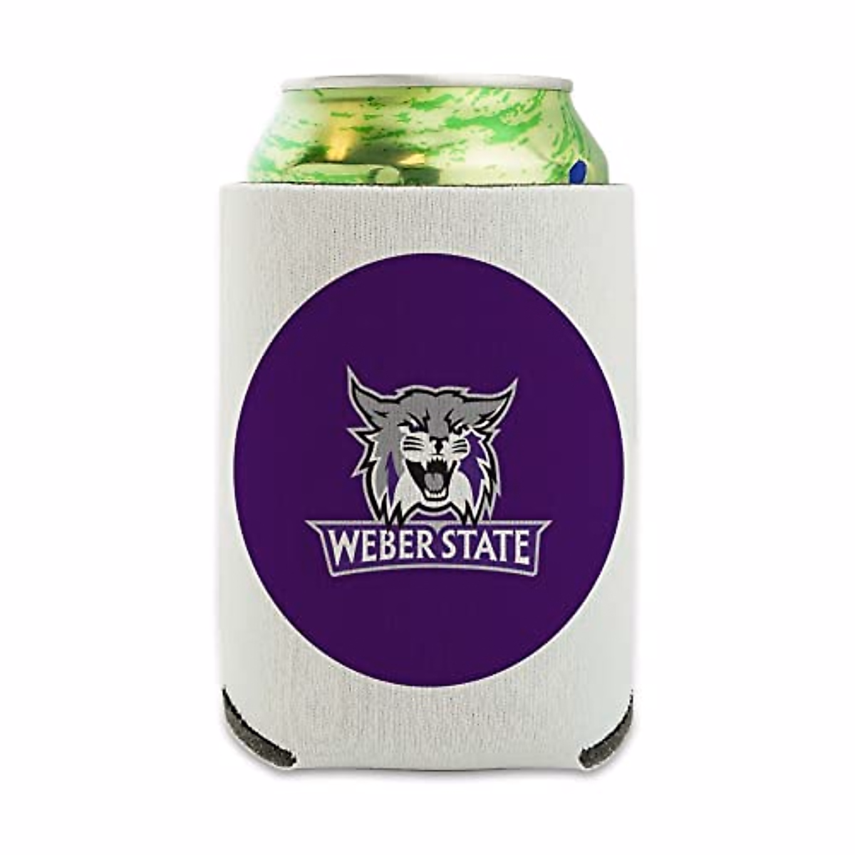 Weber State University Primary Logo Can Cooler - Drink Sleeve Hugger Collapsible Insulator - Beverage Insulated Holder