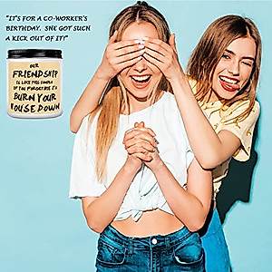 AharHora Funny Gifts for Best Friend, Humorous Scented Jar Candle Gifts for Friendship BFF Bestie Women Birthday Sister Female Going Away Moving Coworker